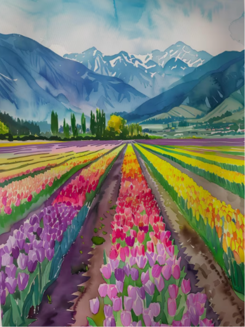Tulip Field Paint by Number Kit – Craftmate